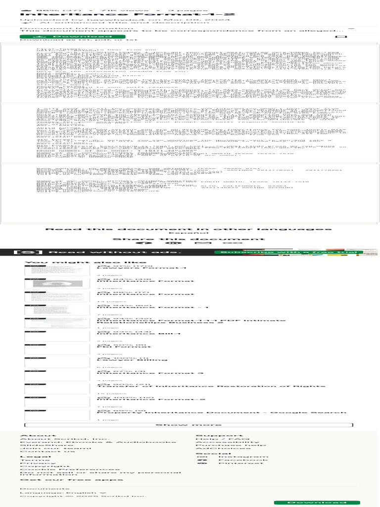 Inheritance Format-1-2 PDF User (Computing) Lawyer | PDF | Scribd