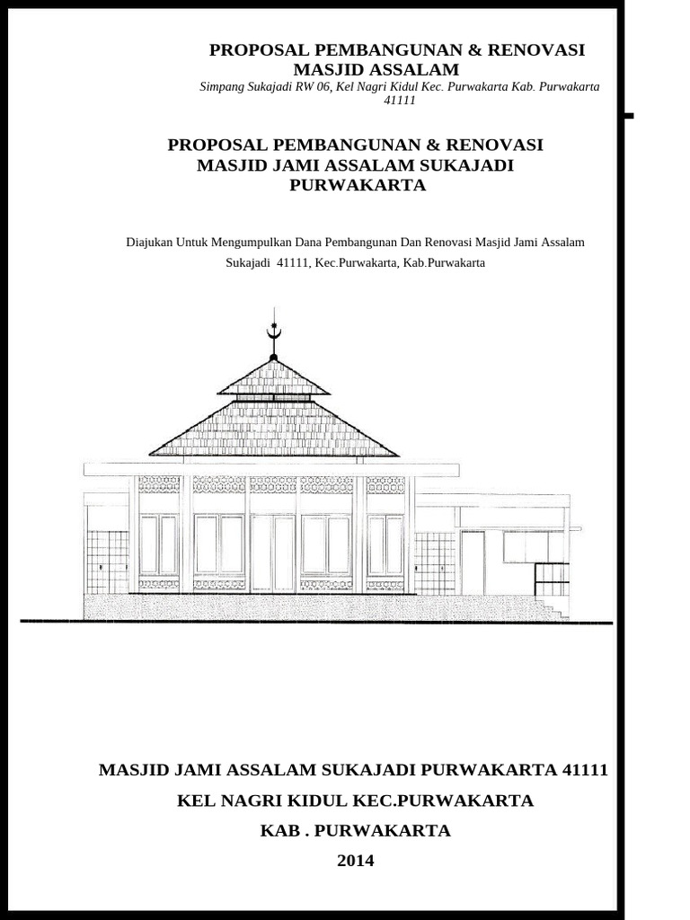 PROPOSAL RENOVASI MASJID ASSALAM | PDF
