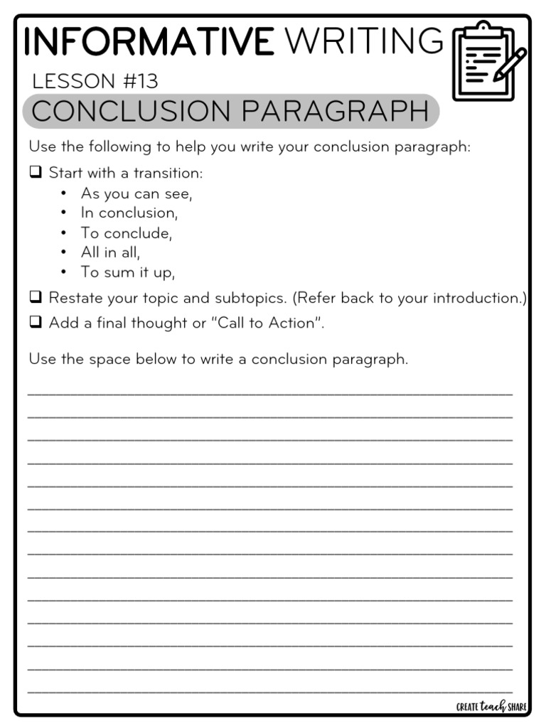 Writing Effective Conclusion Paragraphs | PDF