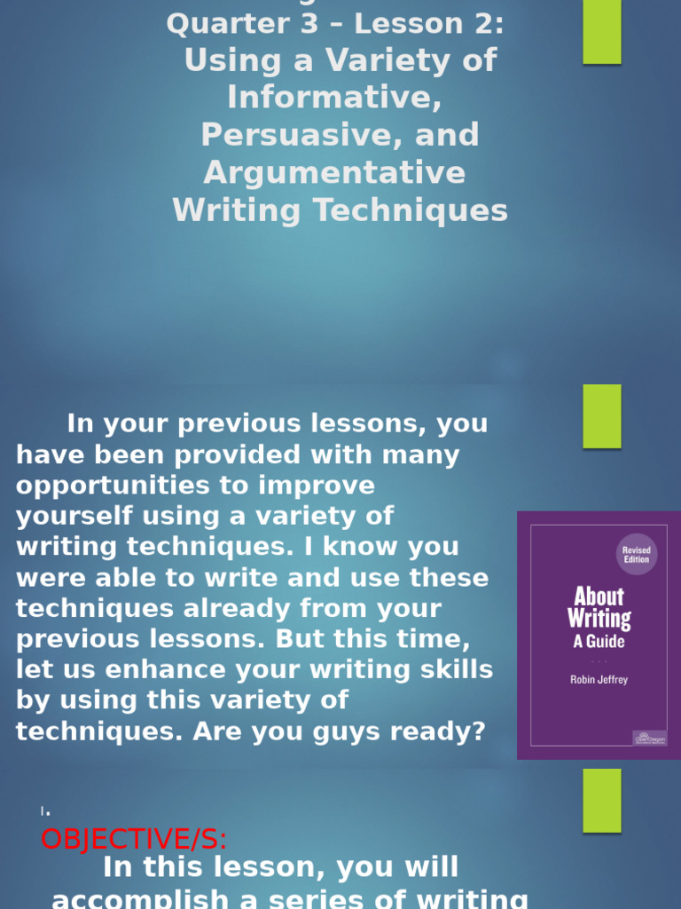 English 10 q3 Lesson 2 Informative | PDF | Argument | Idea