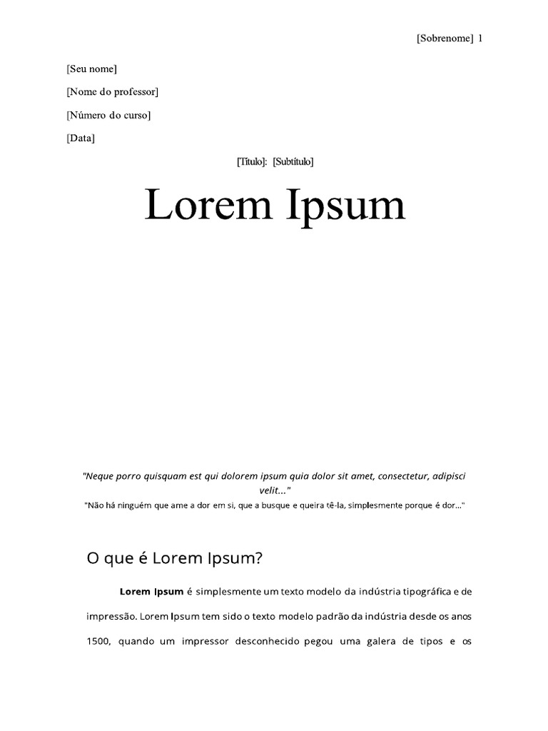 Relatorio Lorem | PDF
