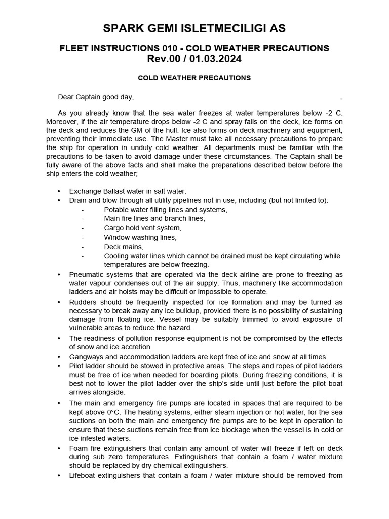 Cold Weather Precautions | PDF | Ice | Water