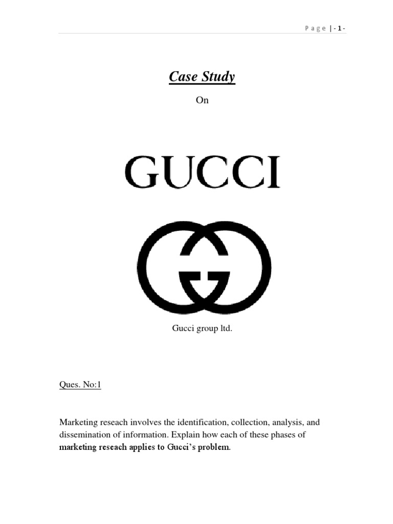 A Case Study On Gucci | PDF | Marketing Research | Mail Order