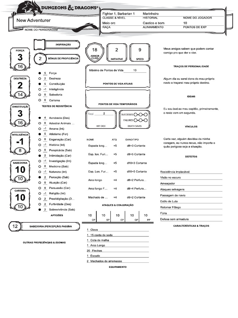 Ficha Filho Gash | PDF