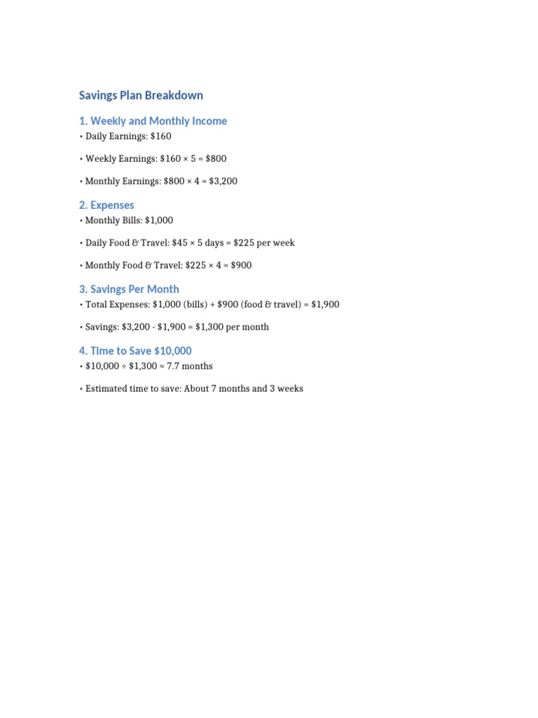 Savings Plan | PDF