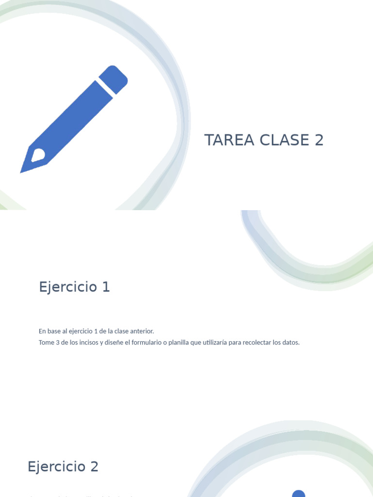 ejercicios clase 2 tarea | PDF