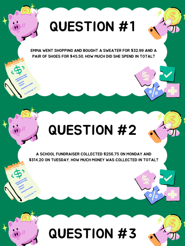 Total Spending and Change Calculations | PDF