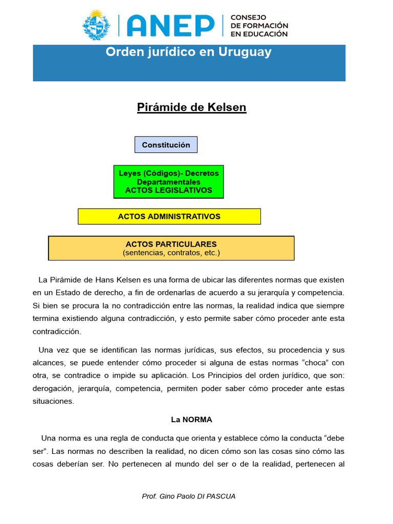 Orden Jurídico en Uruguay | PDF | Legislador | Constitución