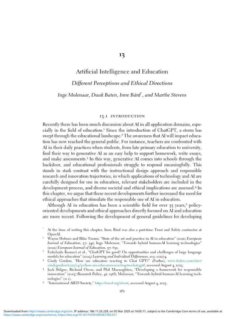 Ethical AI Use in Education | PDF | Artificial Intelligence ...