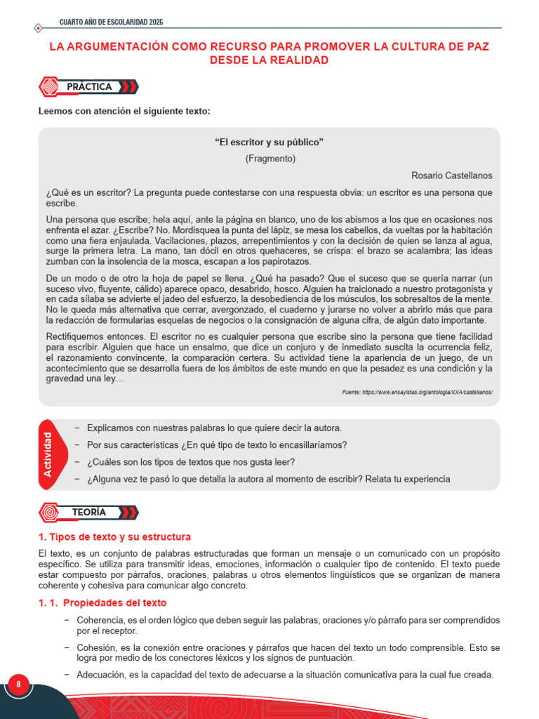 Texto_de_Aprendizaje-4to_secundaria-2025-9-68-2-60 | PDF | Ensayos | Habla
