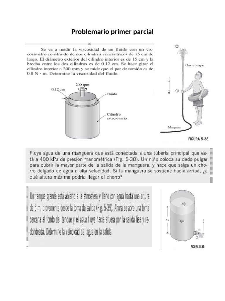 Problemario Primer Parcial | PDF