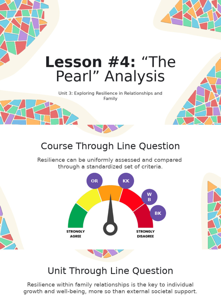 Unit #3 - Lesson #4 The Pearl Analysis | PDF | Psychological Concepts ...