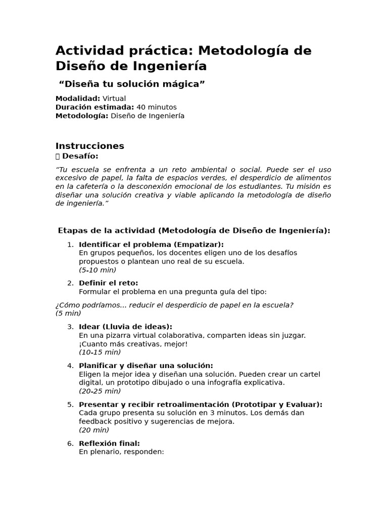 Practica Diseño de Ingenieria | PDF | Diseño | Cognición