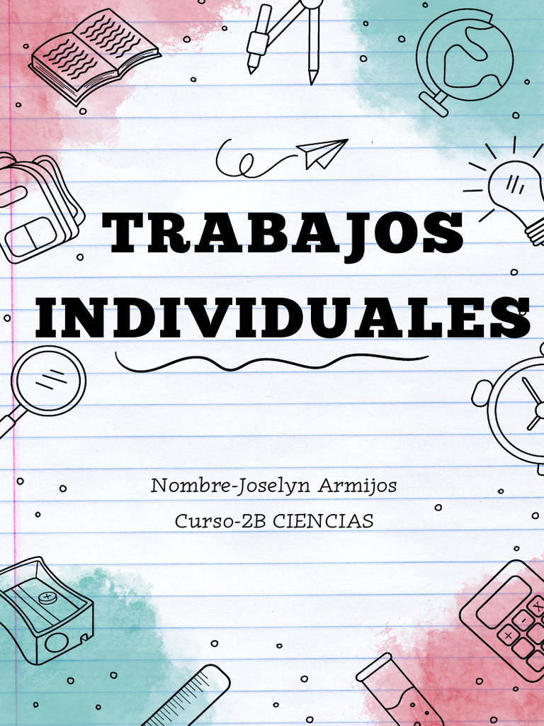 Documento A4 Portada Carátula de Propuesta Creativa Doodle Acuarela ...