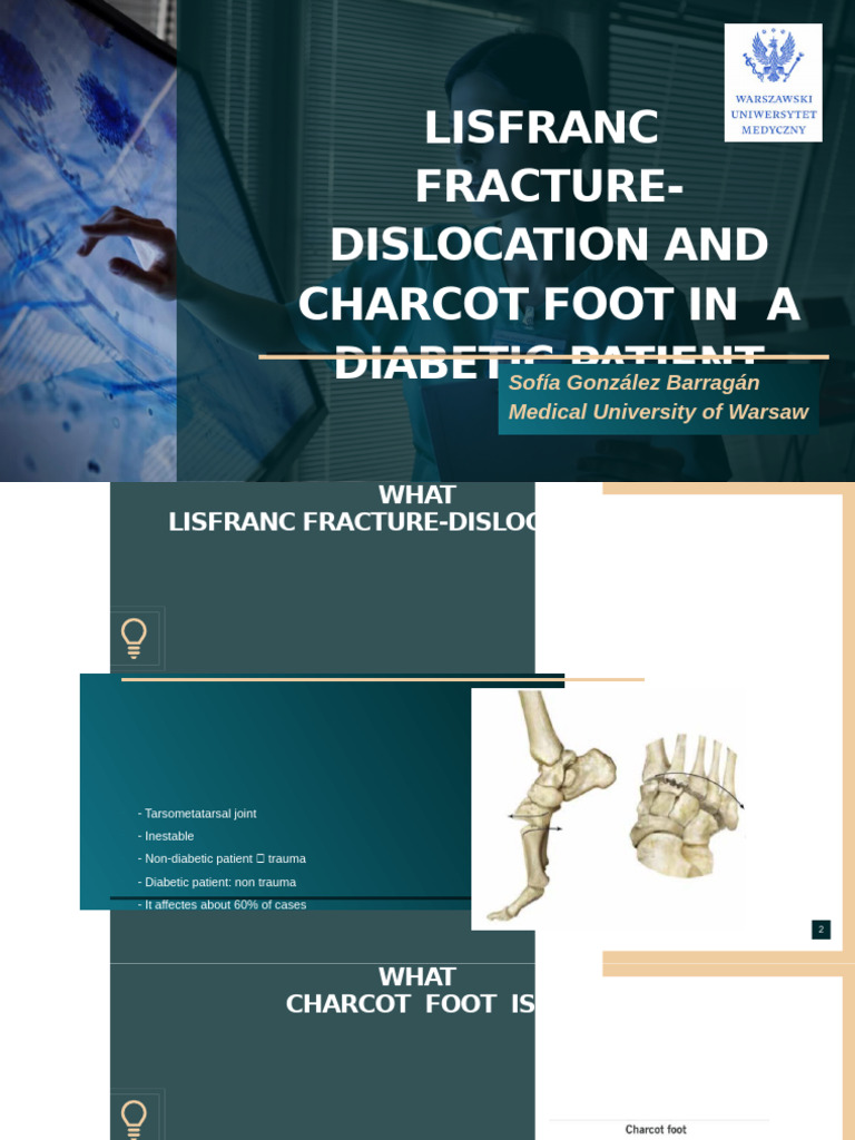 Lisfranc Fracture-Luxation and Charcot' Foot | PDF | Diabetes | Foot