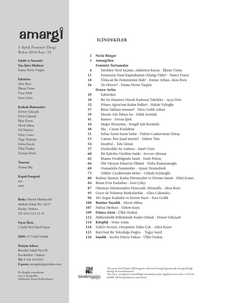 Amargi 32 Bahar 2014 | PDF