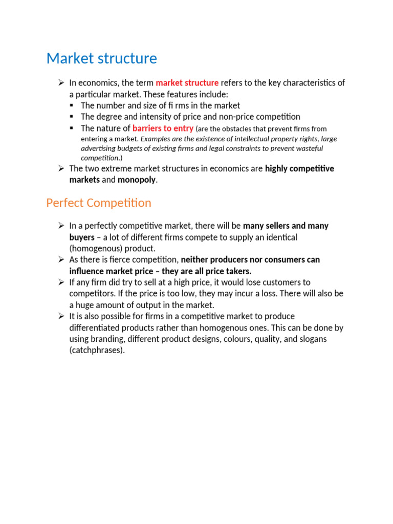 Chapter 23-Market Structure | PDF | Monopoly | Profit (Economics)