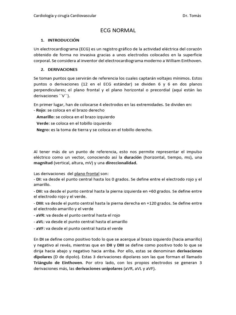 Eje Cardíaco y ECG: Interpretación Clínica | PDF | Electrofisiología ...