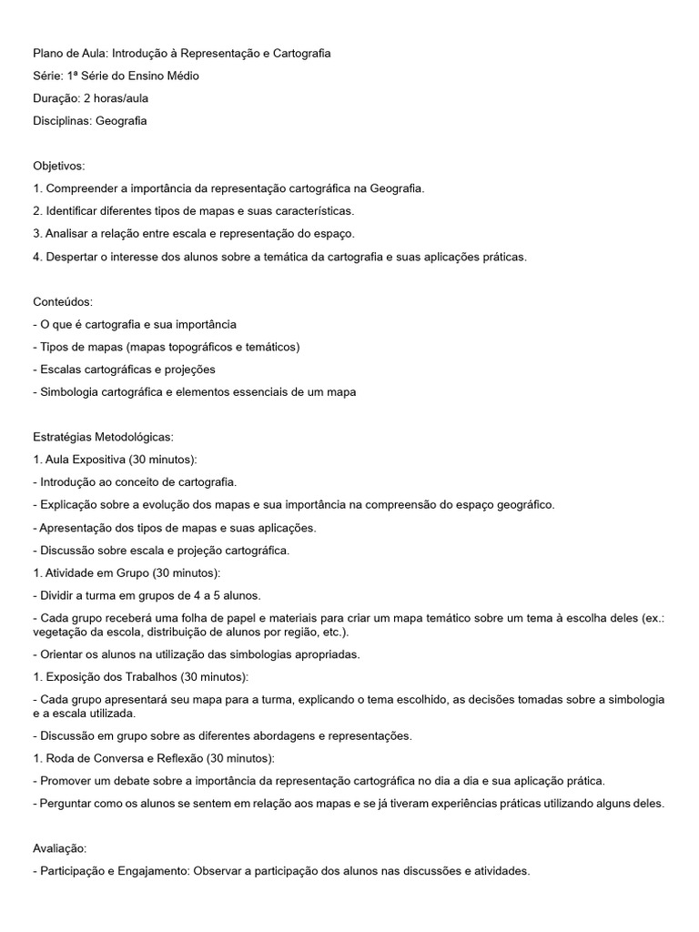 representações cartograficas intro | PDF | Geografia | Mapa