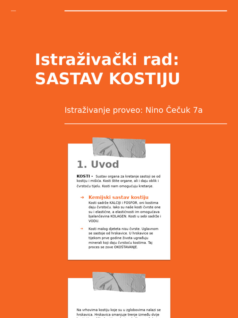 Sastav Kostiju | PDF