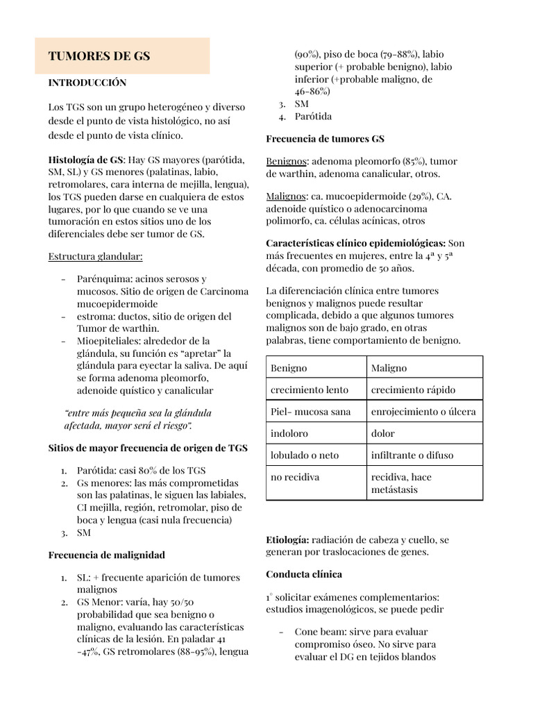 TUMORES DE GS (2) | PDF | Neoplasias | Cáncer
