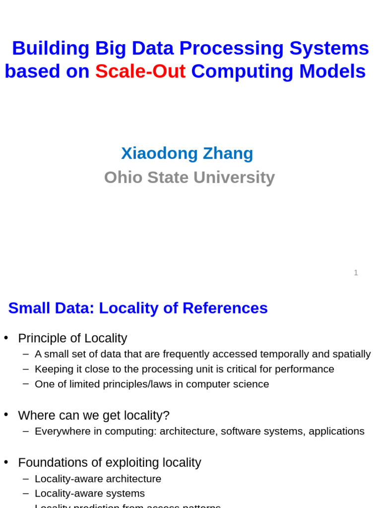 Lecture 3 MR Model and Systems | PDF | Apache Hadoop | Scalability