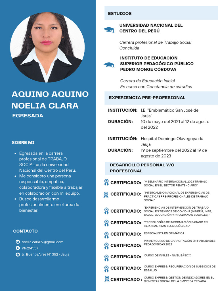 Blue Light Blue Color Blocks Flight Attendant CV - 20240219 - 153751 ...