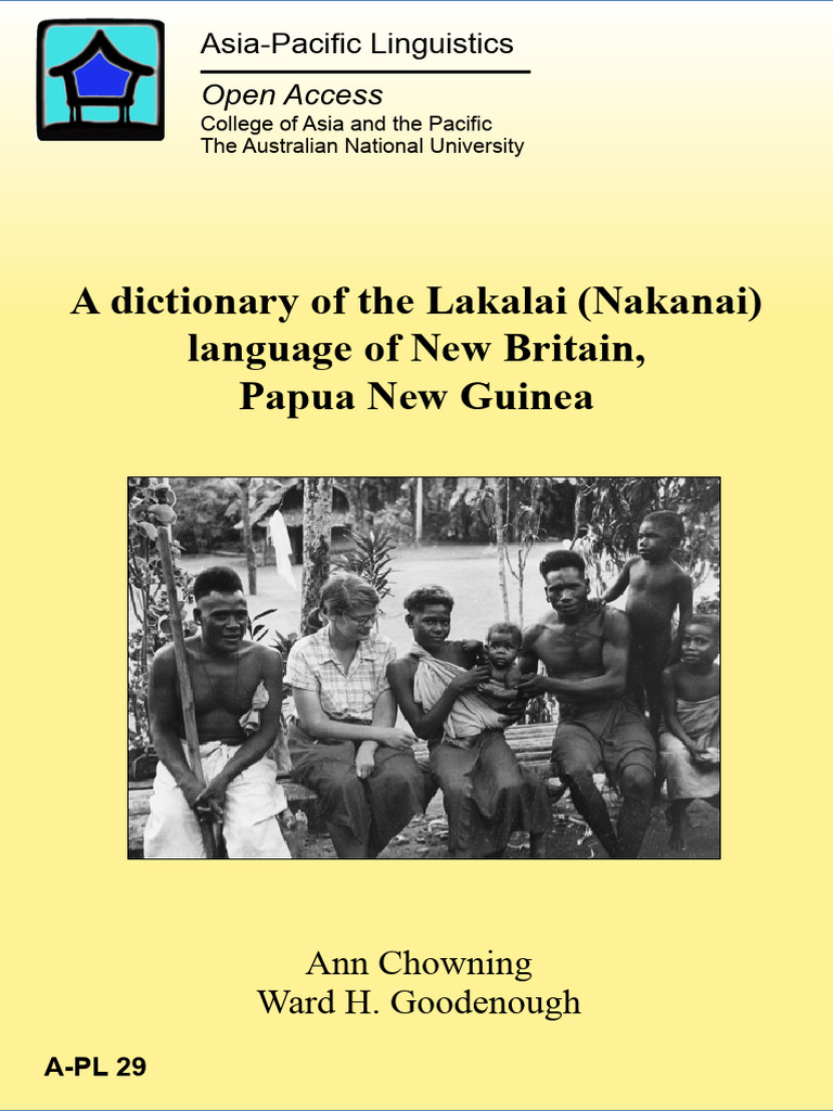 01 Chowning and Goodenough A Dictionary of The Lakalai 2016 | PDF ...