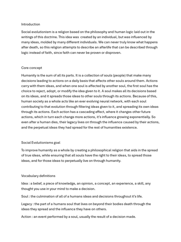 Social Evolutionism: Philosophy & Goals | PDF | Truth | Sociocultural ...