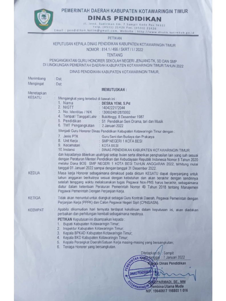 Surat Kerja 2022 - 11zon | PDF