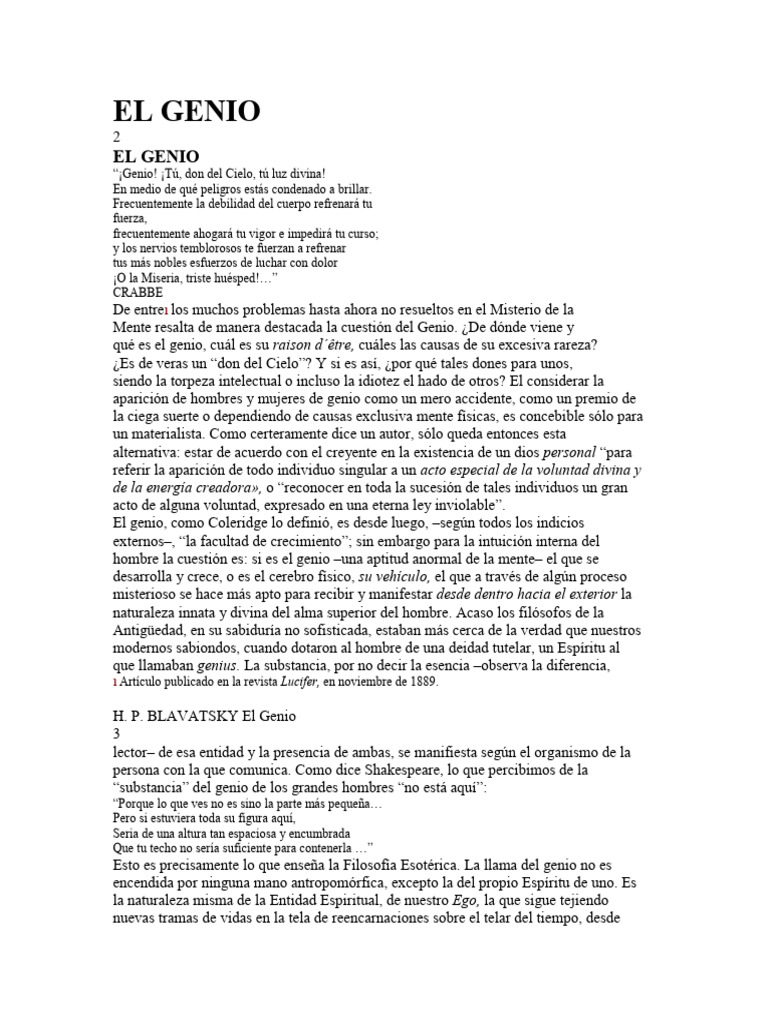 El Genio | PDF | Genios | Divinidad