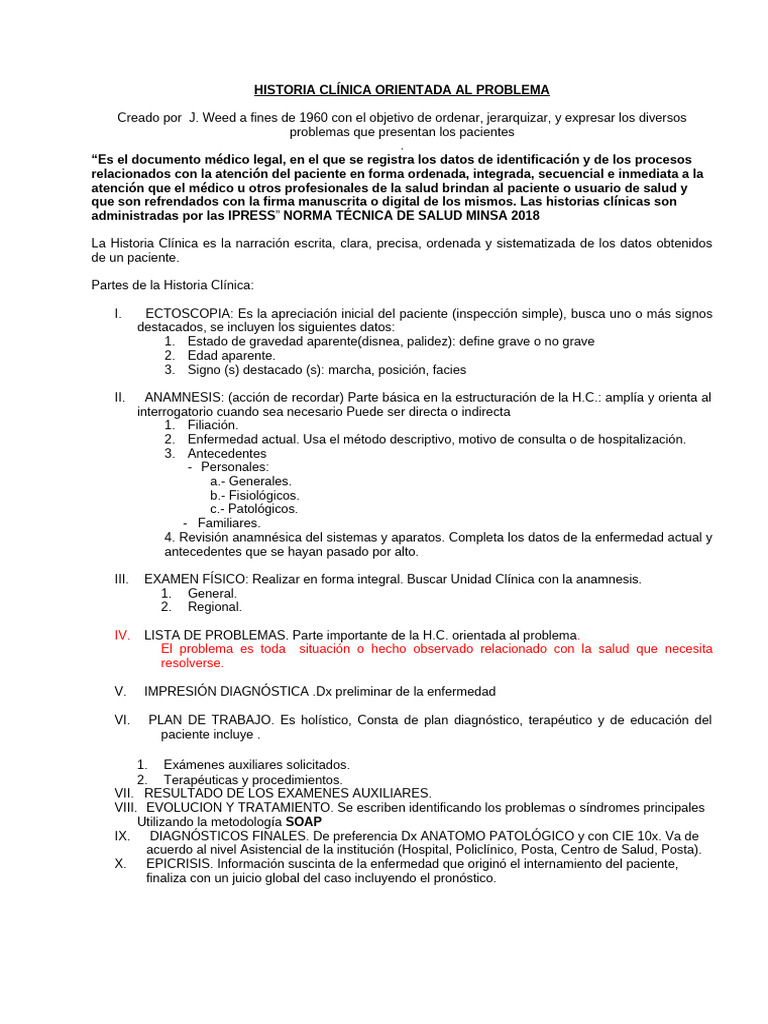 Modelo de HC | PDF | Examen físico | Diagnostico medico