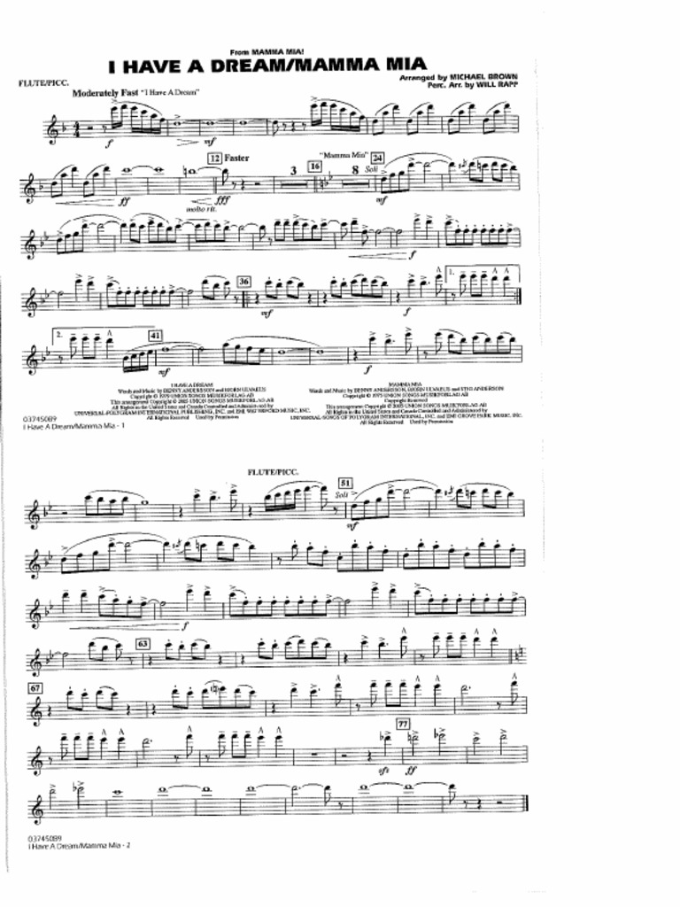 I Have A Dream: Mamma Mia | PDF