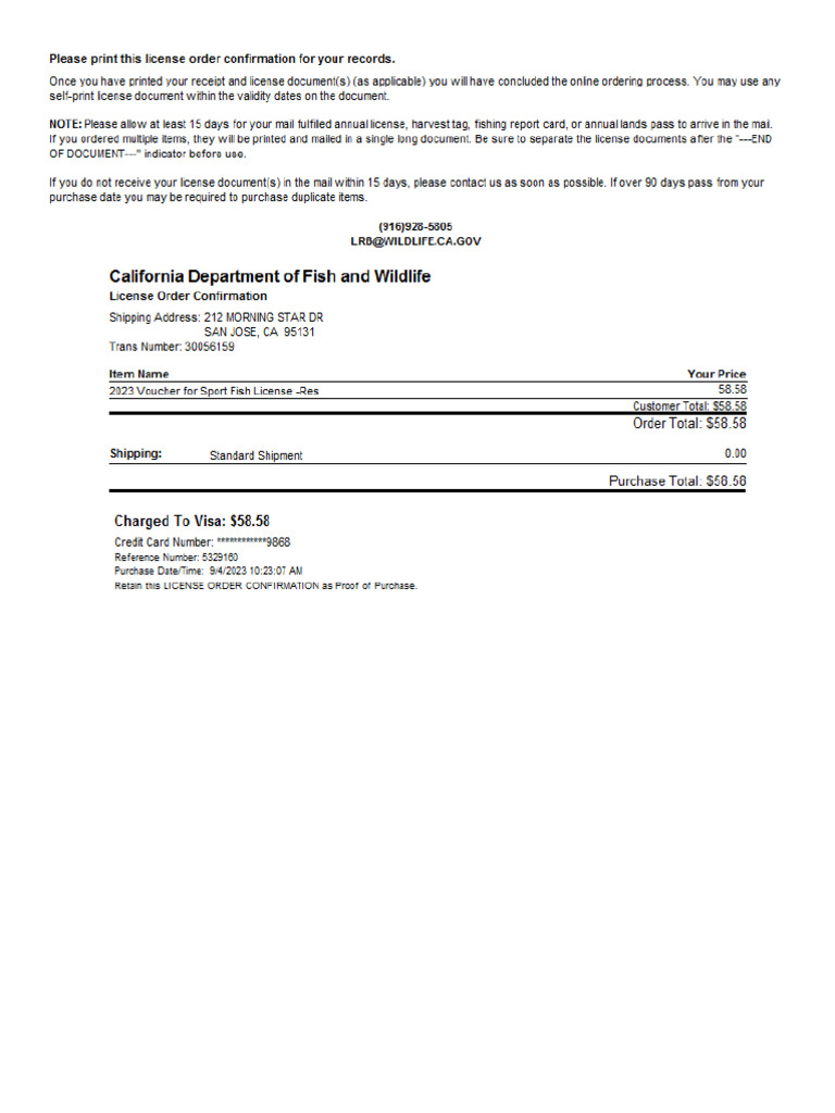Licenses Fishing | PDF