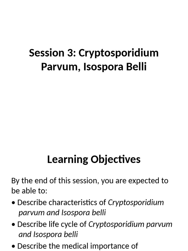 Cryptosporidium & Isospora Overview | PDF | Biology | Immunology