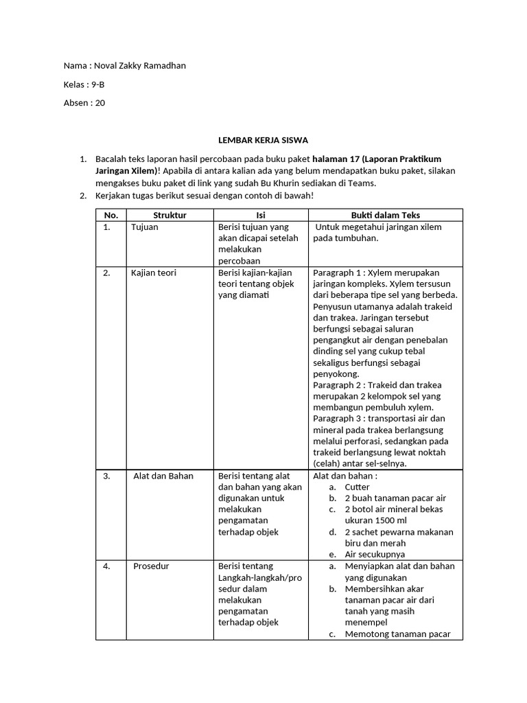 PENUGASAN STRUKTUR TEKS LHP | PDF