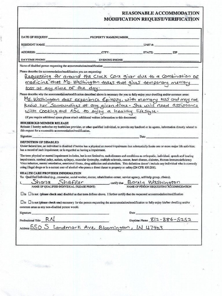 Accommodation Request | PDF
