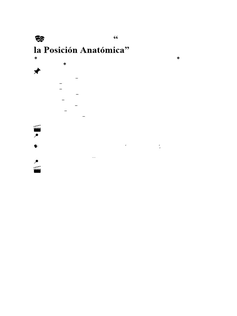 Dramatizacion Posicon Anatomica | PDF