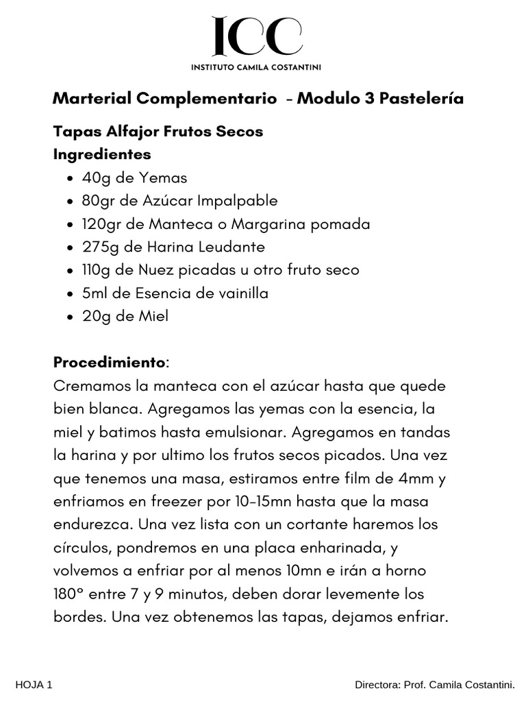 Marterial Complementario Modulo 3 Pasteleria - 20241010 - 171939 - 0000 | PDF