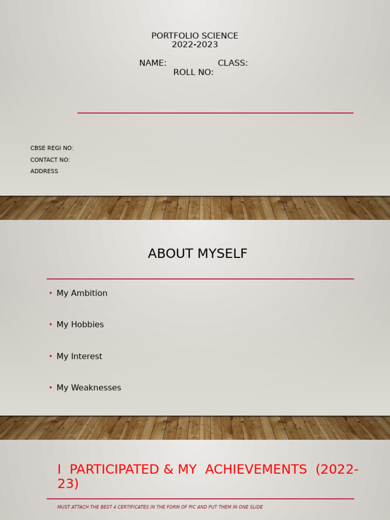 Portfolio Class. 10 | PDF