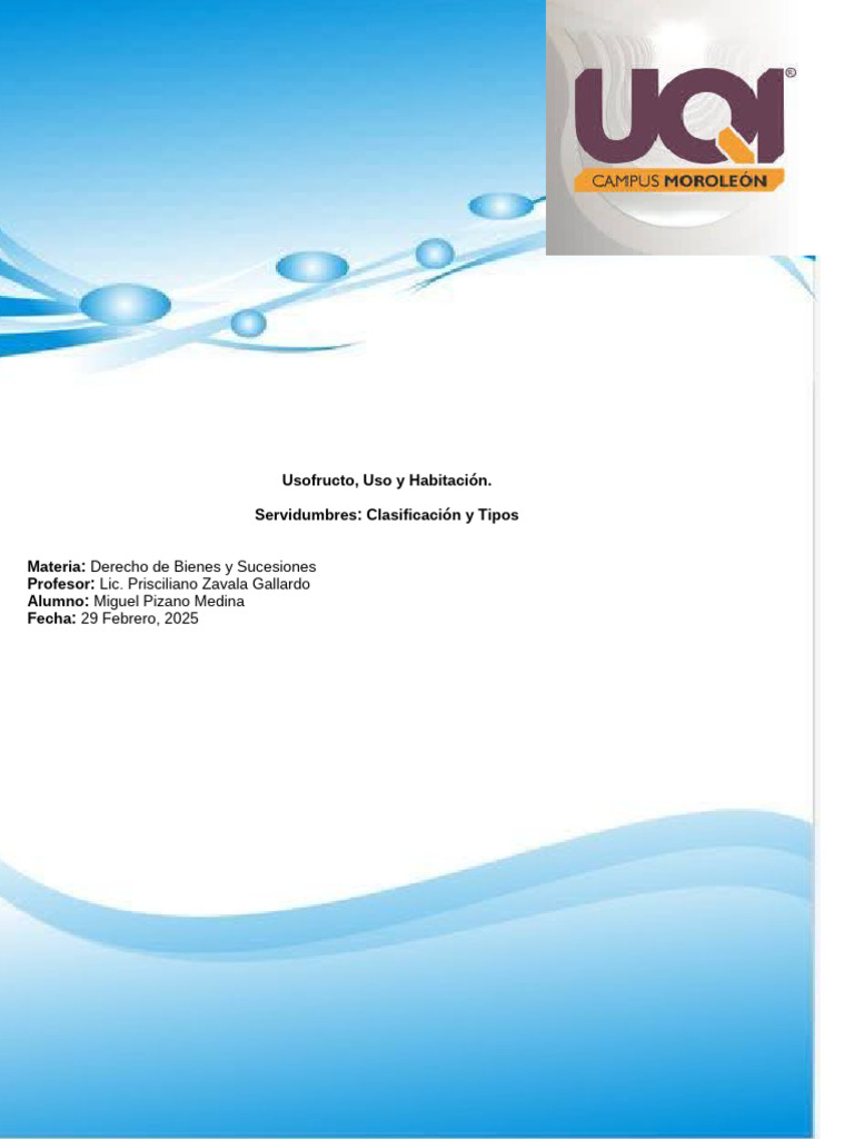 Diferencias entre Usufructo y Uso | PDF