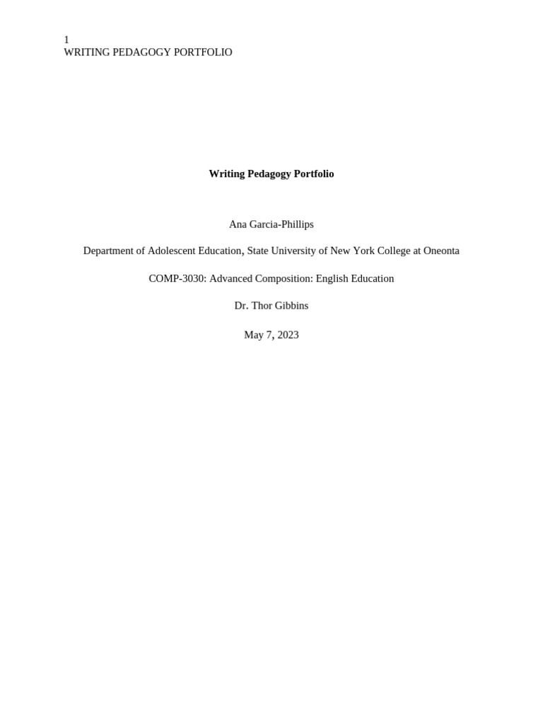 Pedagogical Insight Paper - COMP3030 | PDF | Teachers | Pedagogy