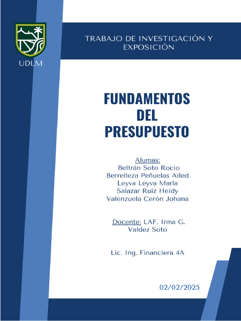 Trabajo de investgación y exposición. Tema 1 Fundamentos del presupuesto | PDF | Presupuesto ...