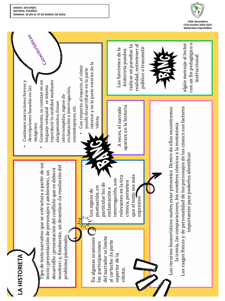 Español - 2do - Semana 26 | PDF | Cómics | Narración