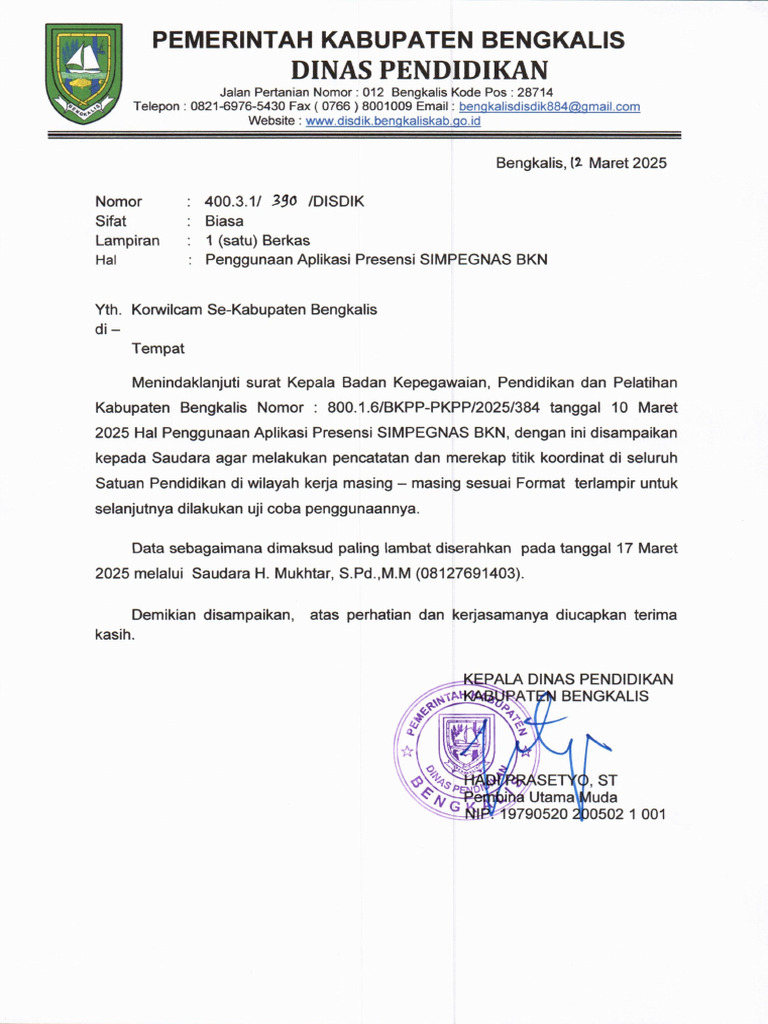 Penggunaan Aplikasi Presensi Simpegnas BKN | PDF