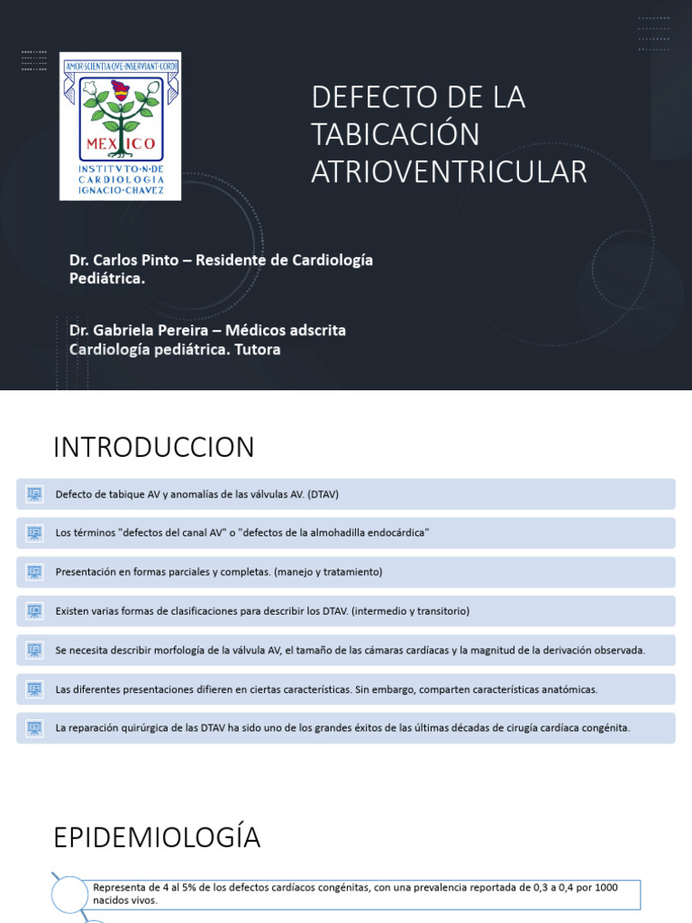 Defecto de La Tabicación Atrioventricular (Canal AV) | PDF ...