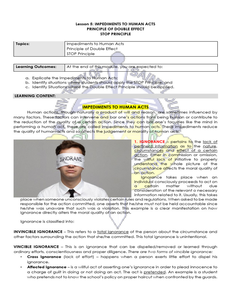 Cfed 1023 Module - Lesson 5 | PDF | Intention | Fear