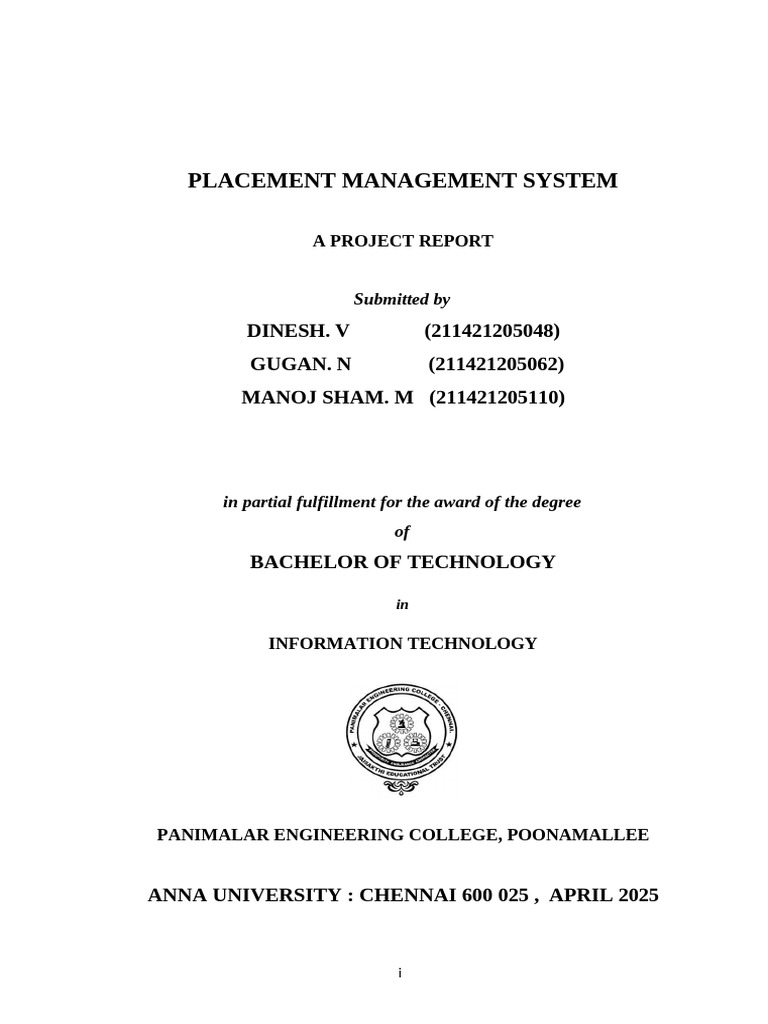 Placement Management System Overview | PDF | Recruitment | Databases
