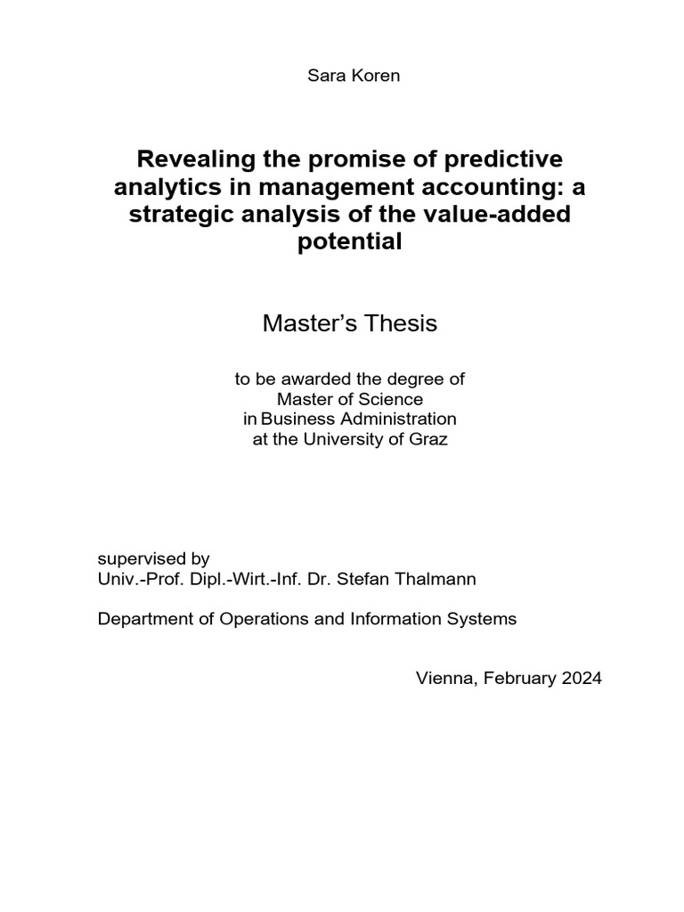 Revealing The Promise of Predictive Analytics in Management Accounting ...