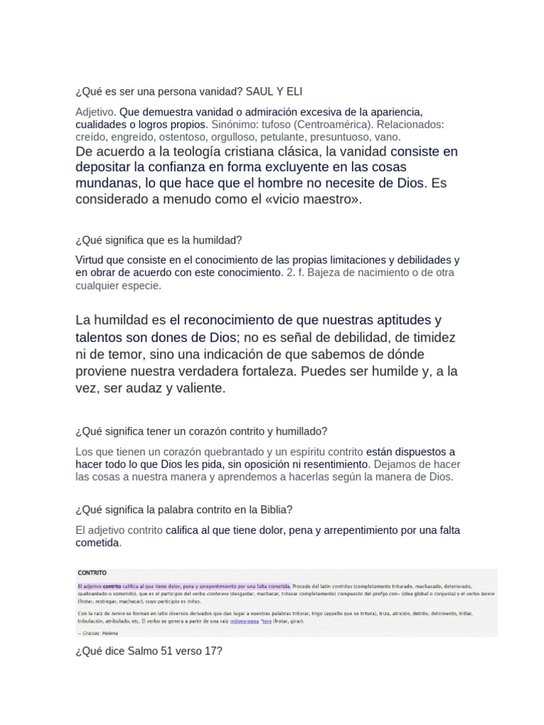 Qué Es Ser Una Persona Vanidad | PDF